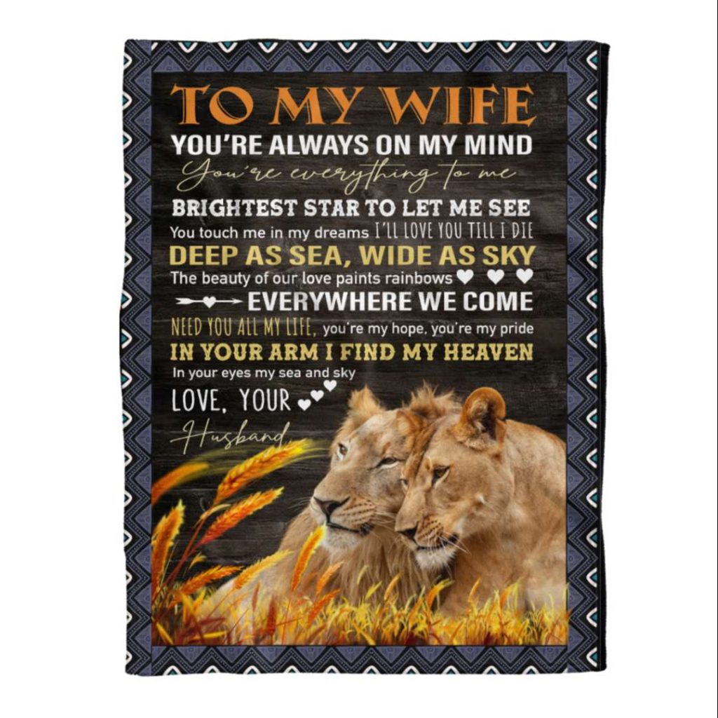 Brightest Star To Let Me See Lion Couple To My Wife Blanket ...