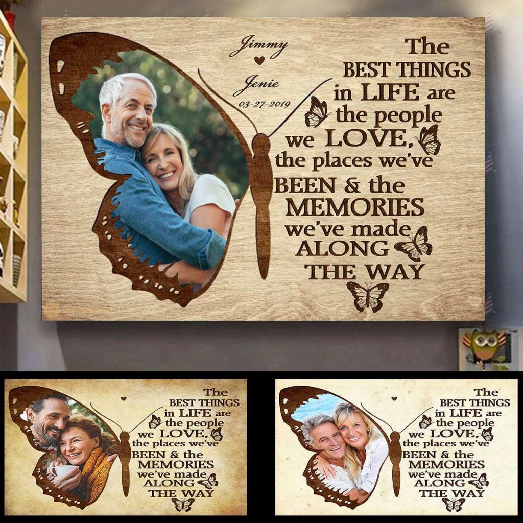 The Best Things In Life Are The People We Love Couples Canvas, Custom ...