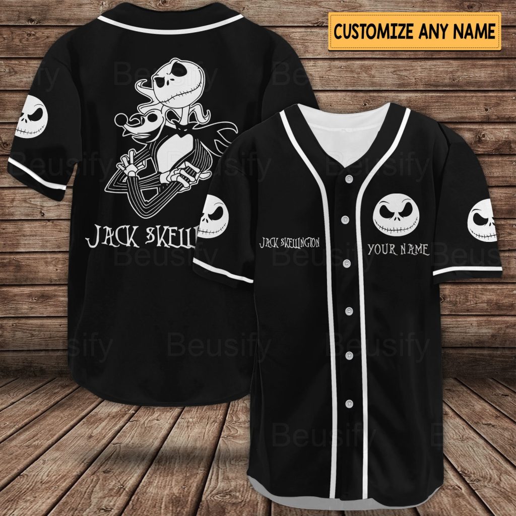 Jack Skellington Baseball Jersey, Baseball Jersey Shirt, Jack ...