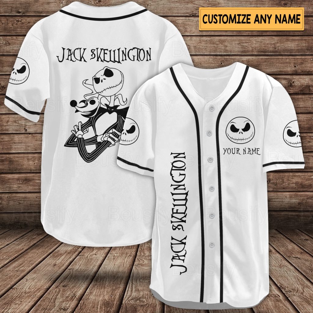 Jack Skellington Baseball Jersey Shirt, Baseball Jersey Shirt ...