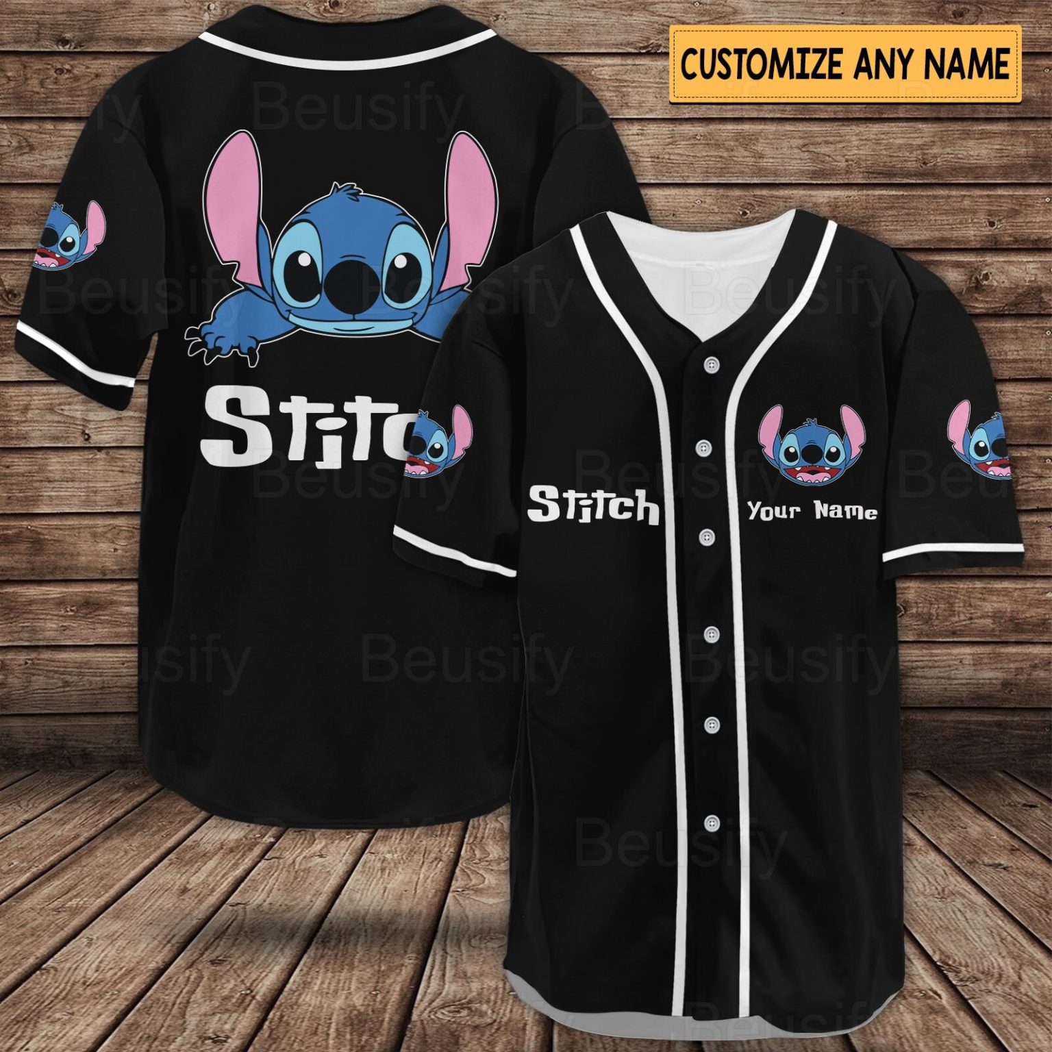 Personalized Stitch Baseball Jersey, Stitch Jersey, Stitch And Lilo ...