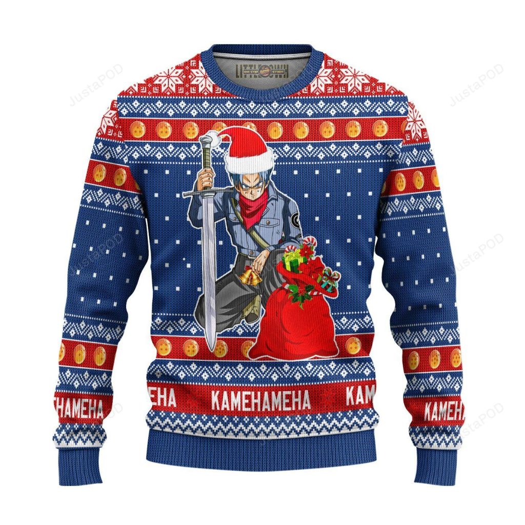 Future Trunks Dragon Ball Kamehameha Ugly Sweater -Future Trunks Sweater